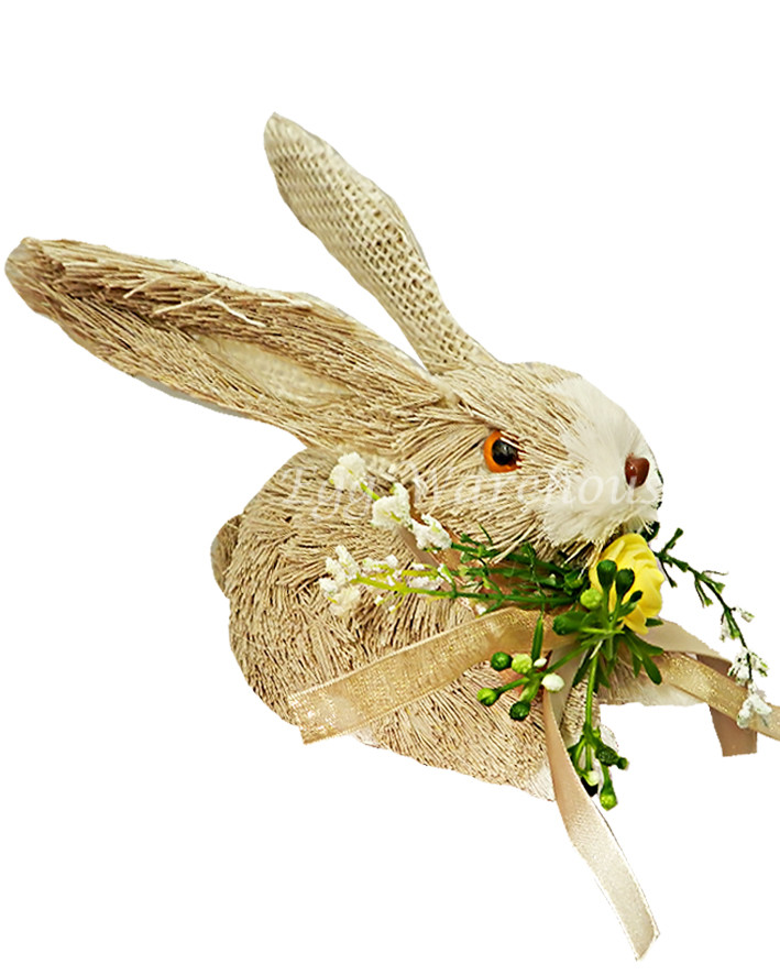 Easter Natural Crouching Rabbit 14 x 8 x 10cm - Easter Egg Warehouse
