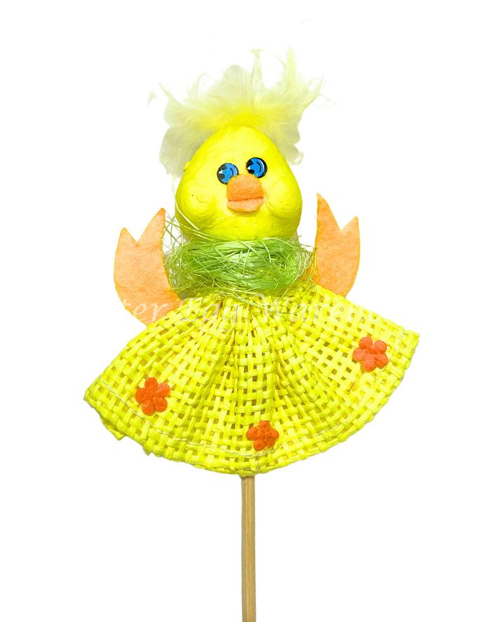 Chick Pick with Skirt - Yellow - Easter Egg Warehouse